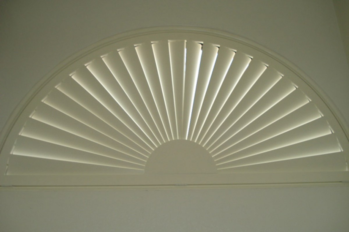 Arched Sunburst Poly Shutters from Direct Buy Blinds